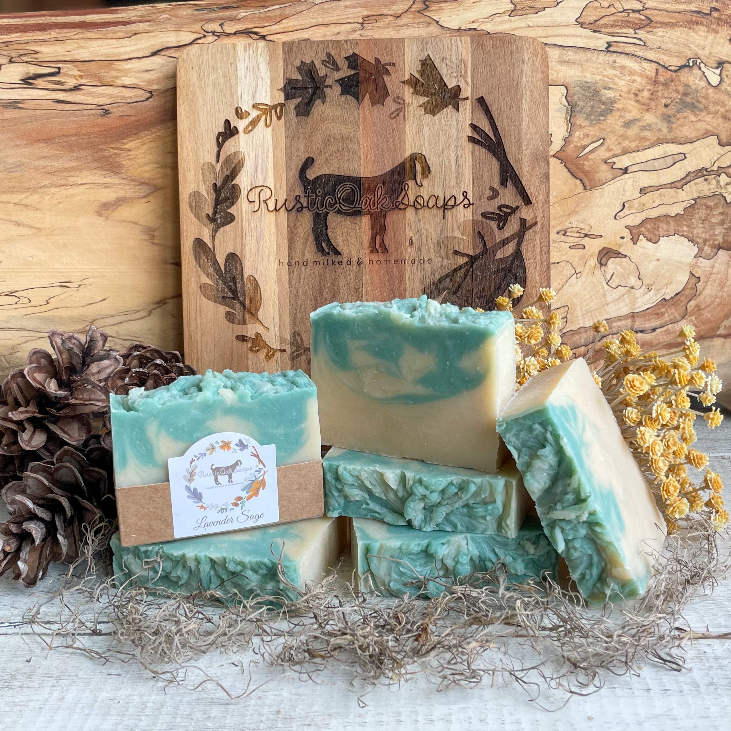 Lavender Sage Goat Milk Soap | Rustic Oak Soaps